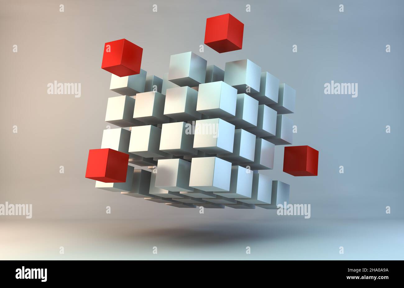 Partner and teamwork business concept with cubes structure. Networking ...