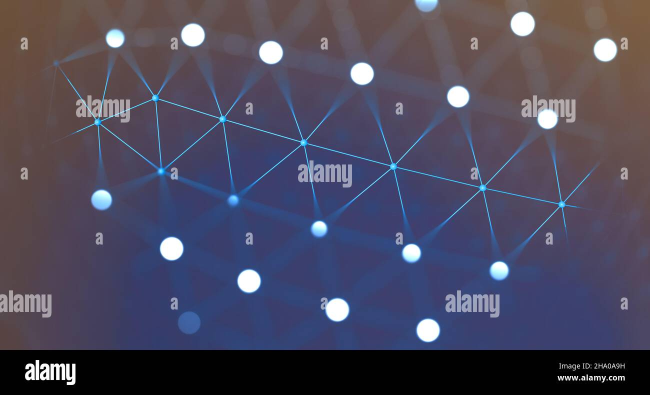 Abstract background of technology and science. Mesh or net with lines ...