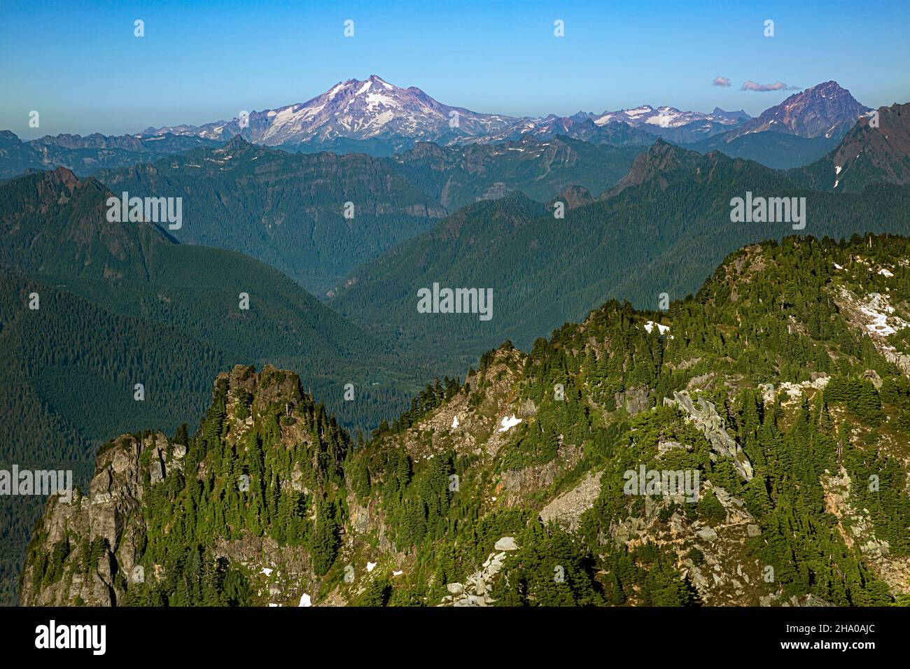 WA19850-00...WASHINGTON - Glacier Peak viewed from Mount Pilchuck ...