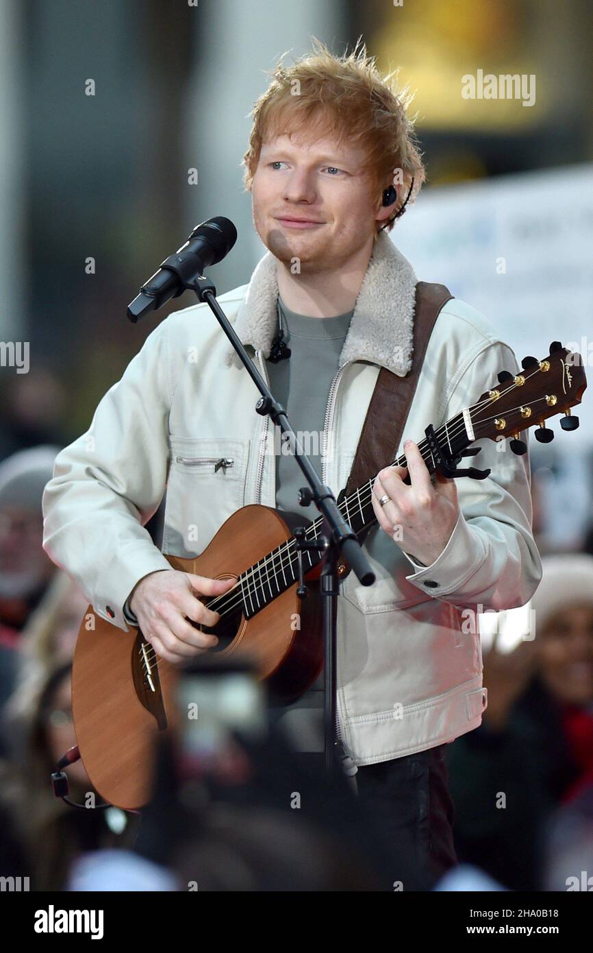 New York, NY, USA. 9th Dec, 2021. Ed Sheeran on stage for NBC Today ...