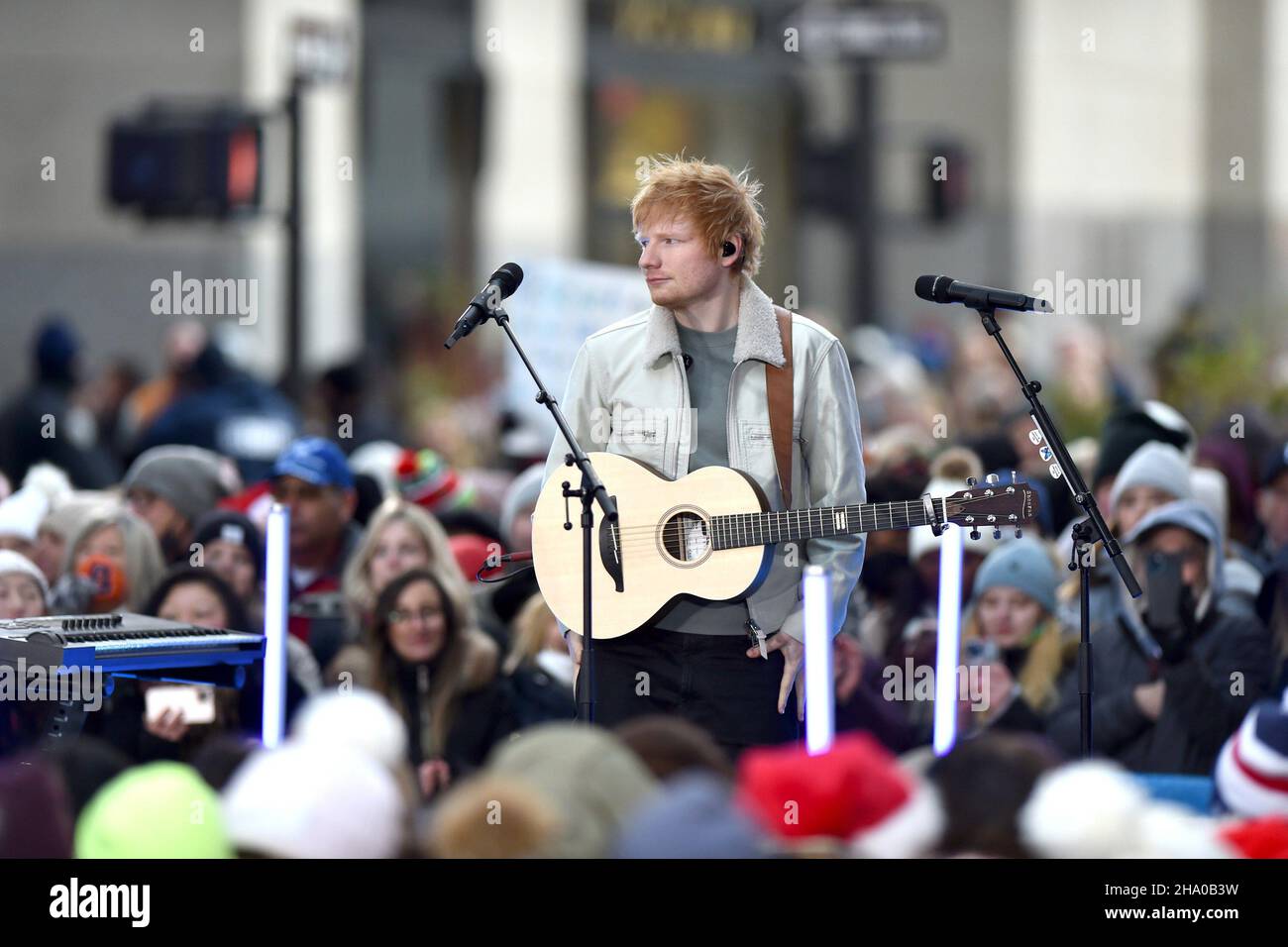 New York, NY, USA. 9th Dec, 2021. Ed Sheeran on stage for NBC Today ...