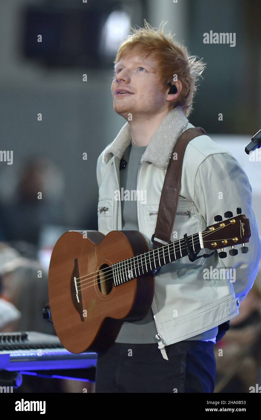 New York, NY, USA. 9th Dec, 2021. Ed Sheeran on stage for NBC Today ...