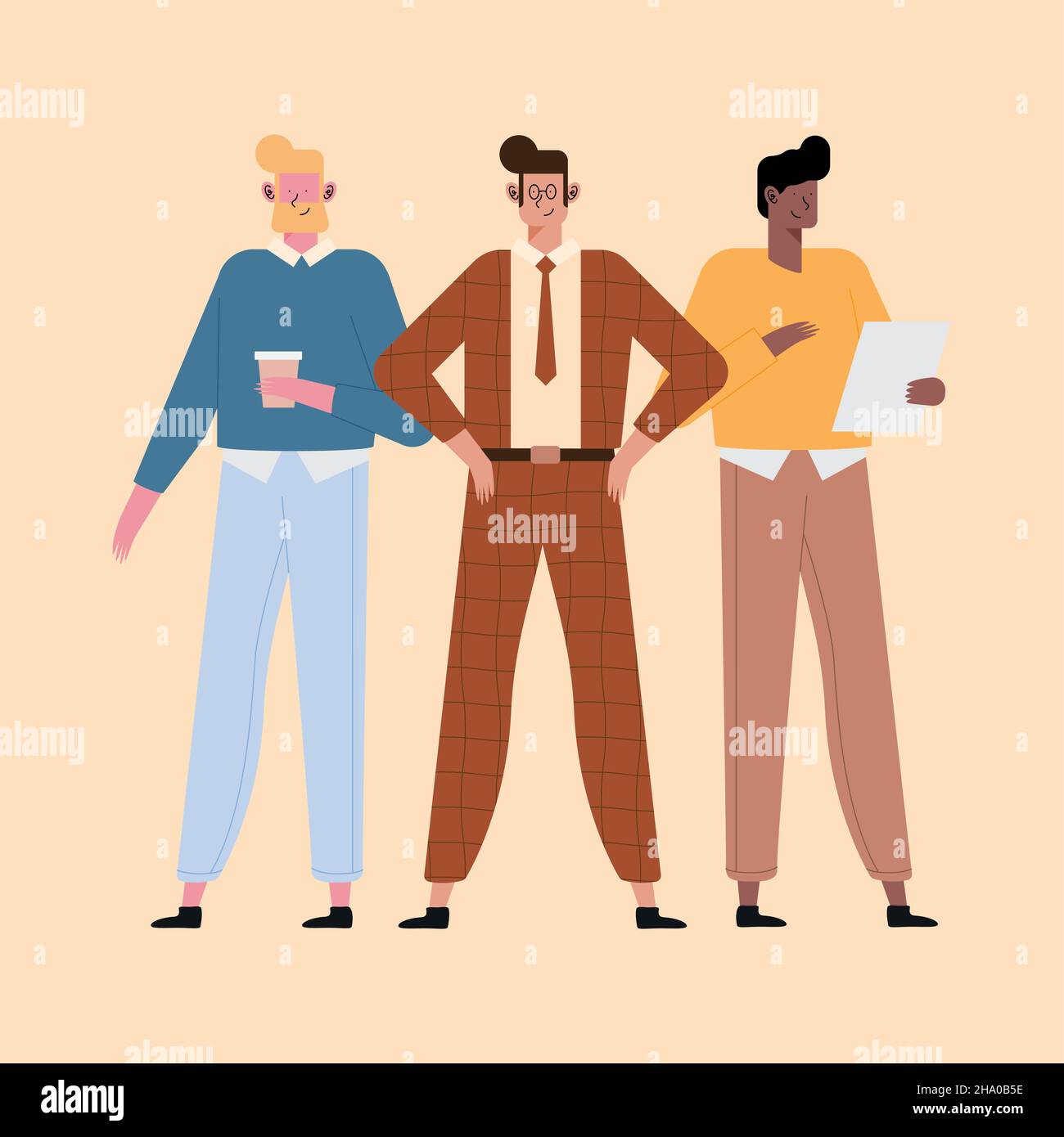 three business men standing characters Stock Vector Image & Art - Alamy