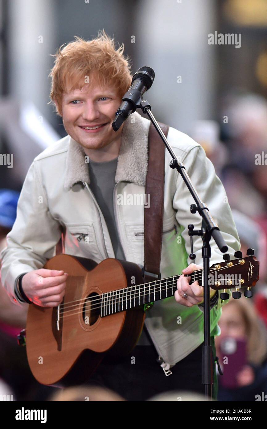 New York, NY, USA. 9th Dec, 2021. Ed Sheeran on stage for NBC Today ...