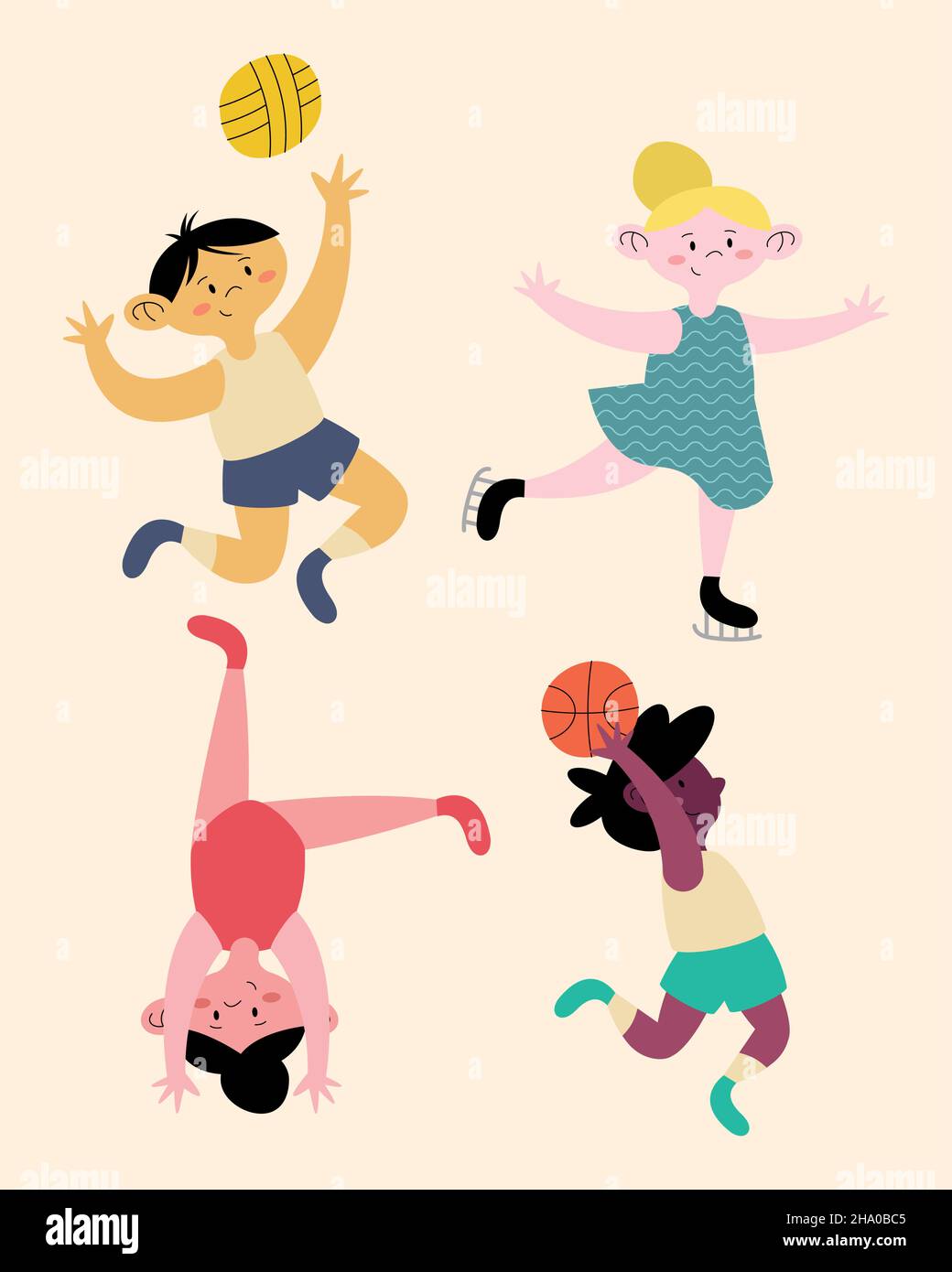 Children gymnastics competition Stock Vector Images - Alamy