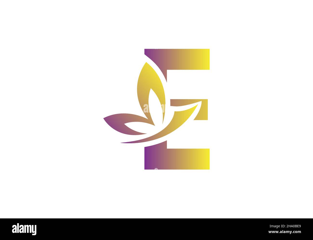 this is a creative letter E add butterfly icon design Stock Vector ...