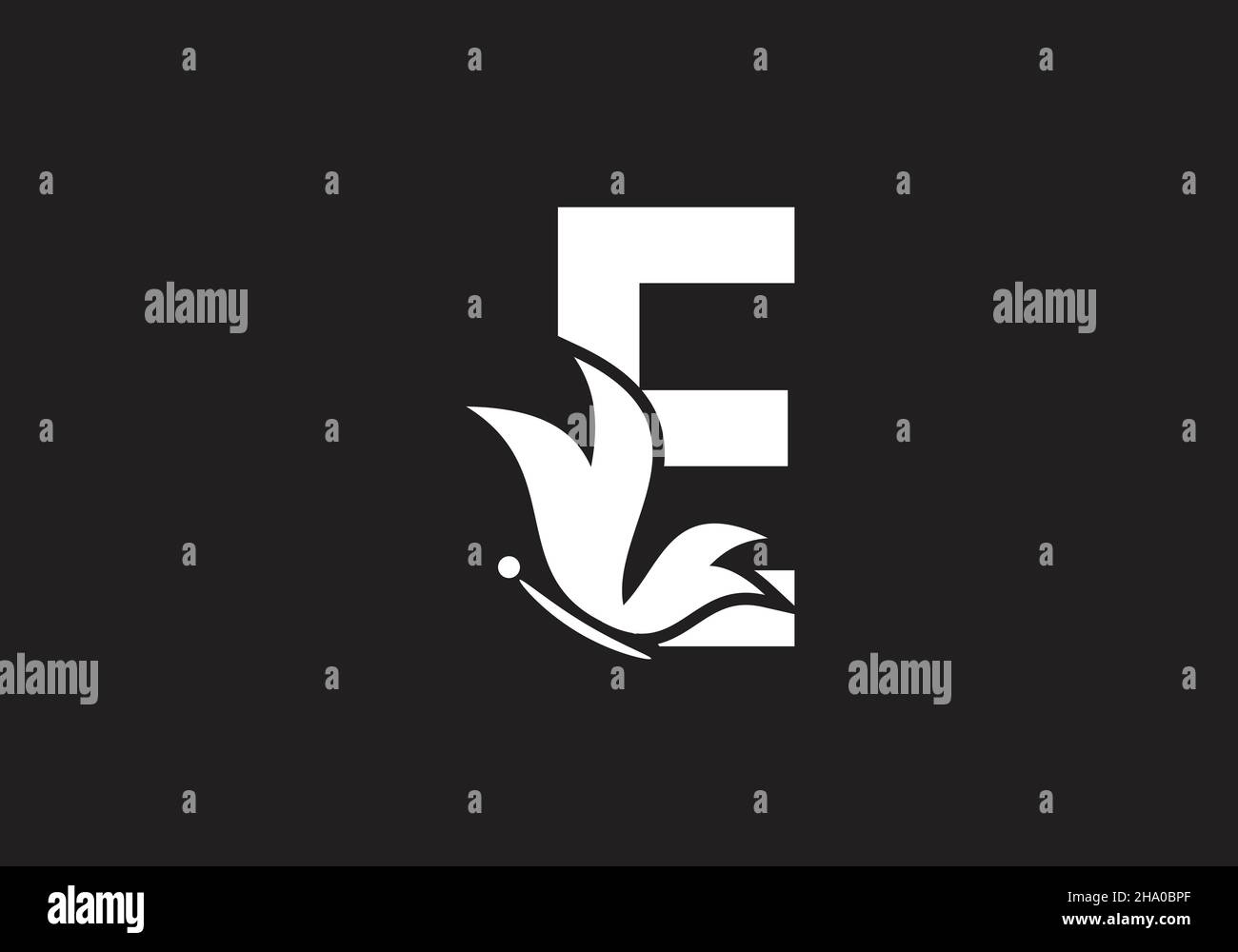 this is a creative letter E add butterfly icon design Stock Vector ...