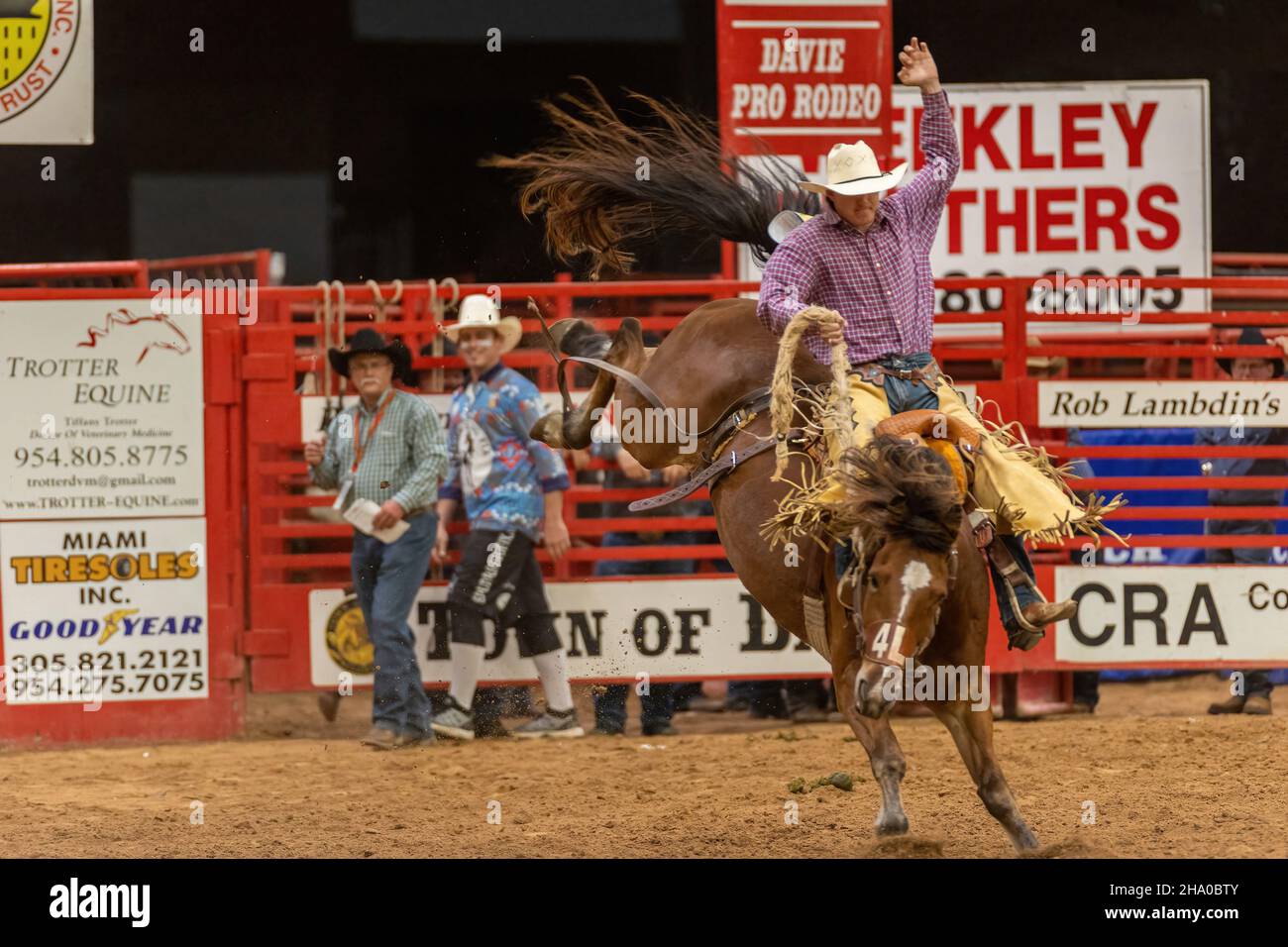 Saddle Bronc Riding seen on Southeastern Circuit Finals Rodeo during ...