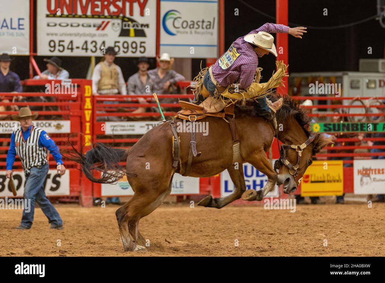 Saddle Bronc Riding seen on Southeastern Circuit Finals Rodeo during ...