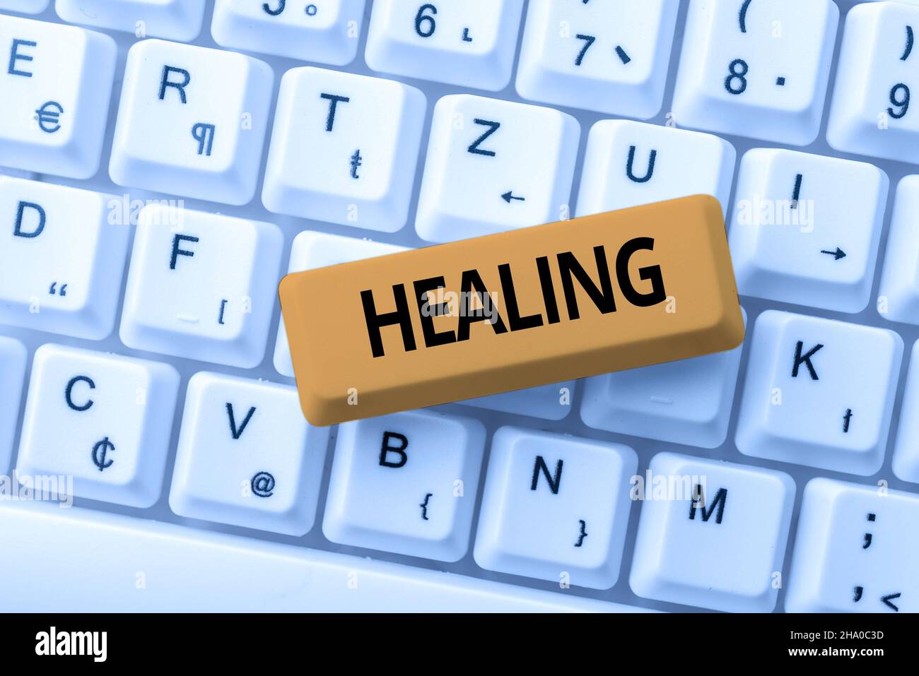 Text sign showing Healing. Business concept process of making or ...