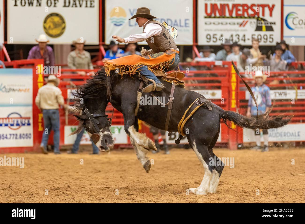 Saddle Bronc Riding seen on Southeastern Circuit Finals Rodeo during ...