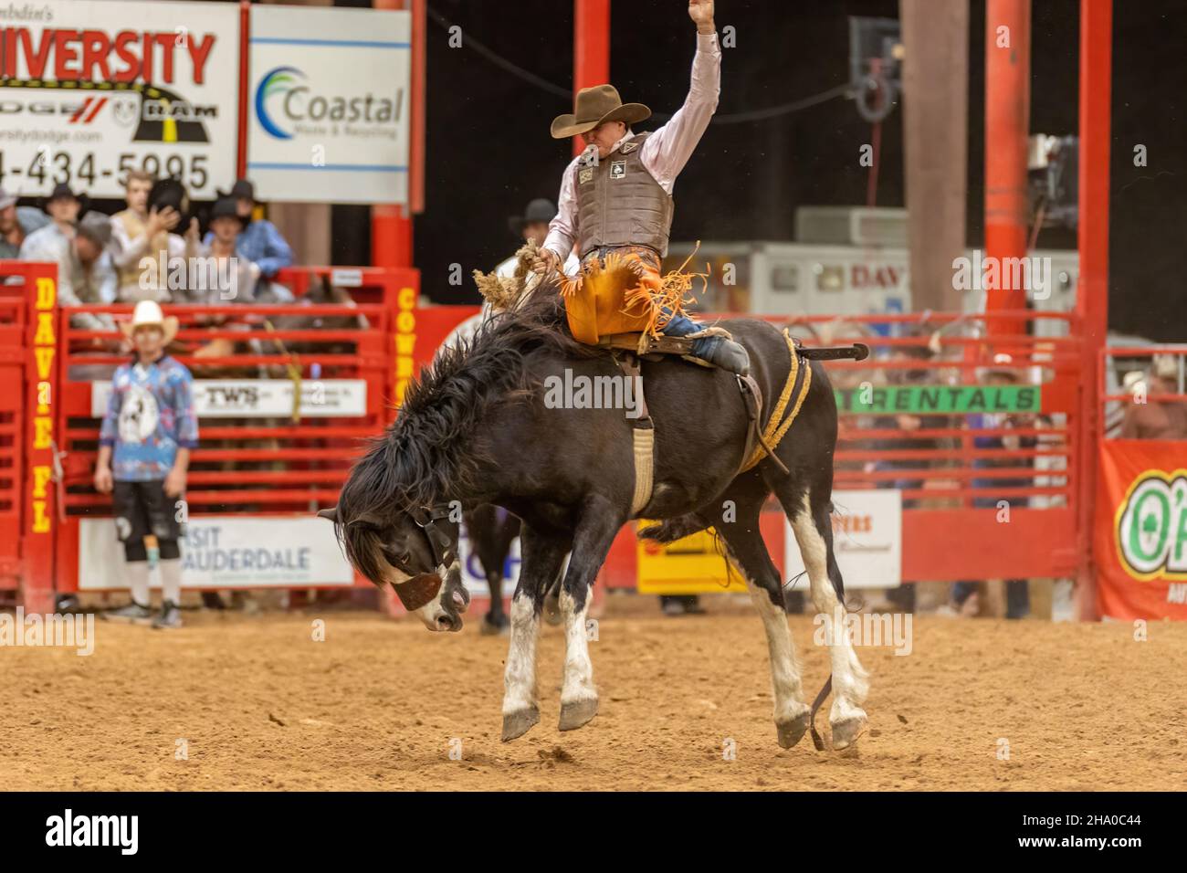 Saddle Bronc Riding seen on Southeastern Circuit Finals Rodeo during ...