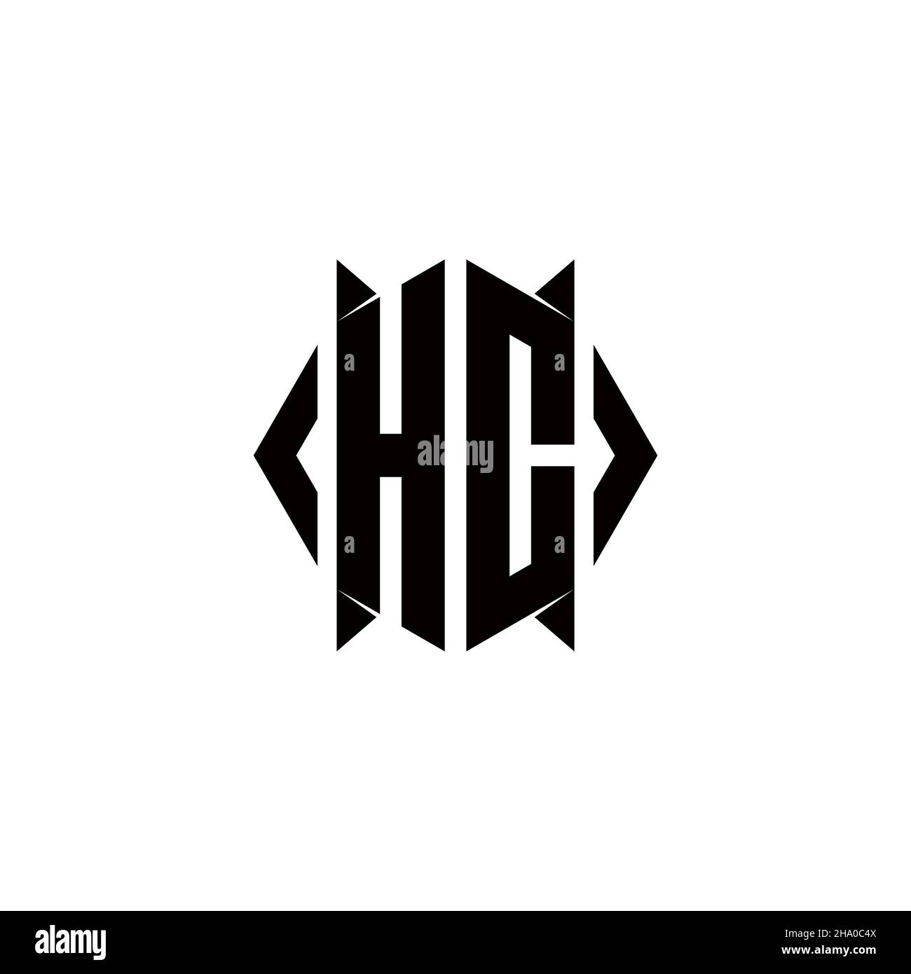HC Logo monogram with shield shape designs template vector icon modern ...