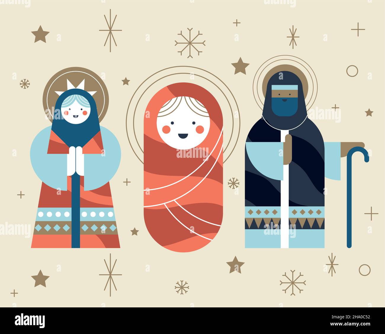nativity manger family characters group Stock Vector Image & Art - Alamy