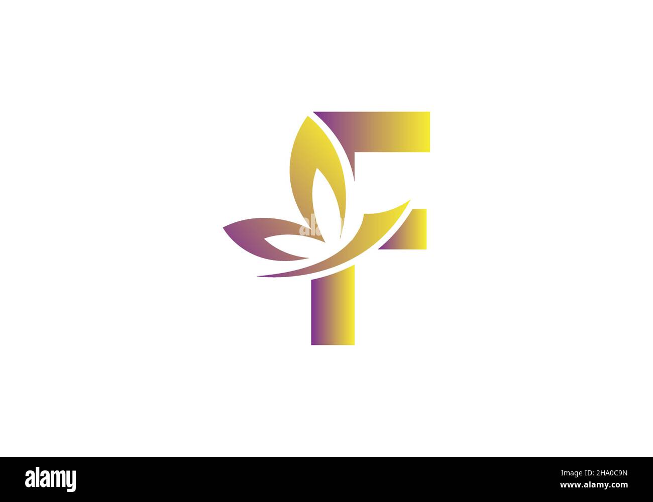 this is a creative letter F add butterfly icon design Stock Vector ...