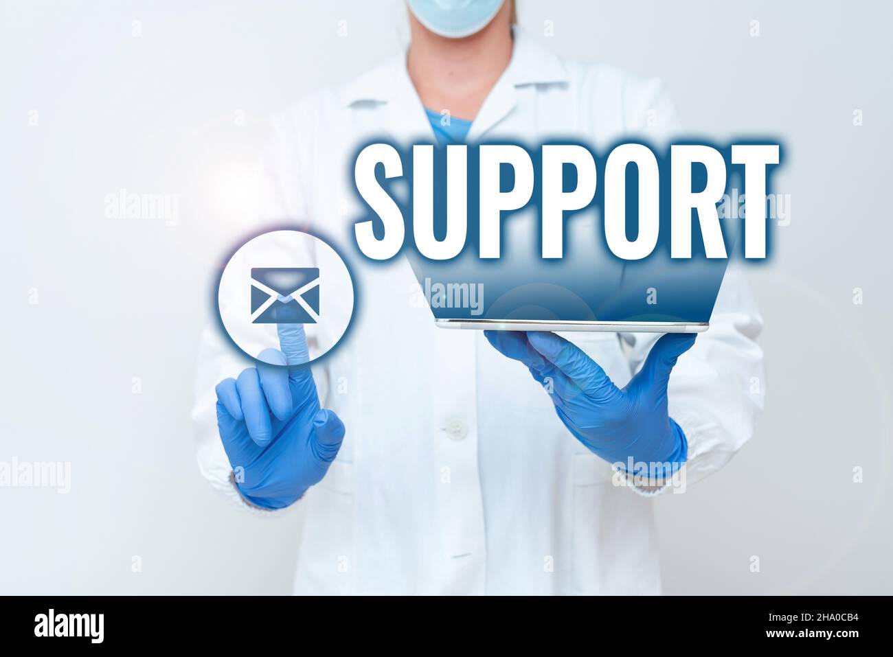 Conceptual display Support. Business concept to agree with and give ...