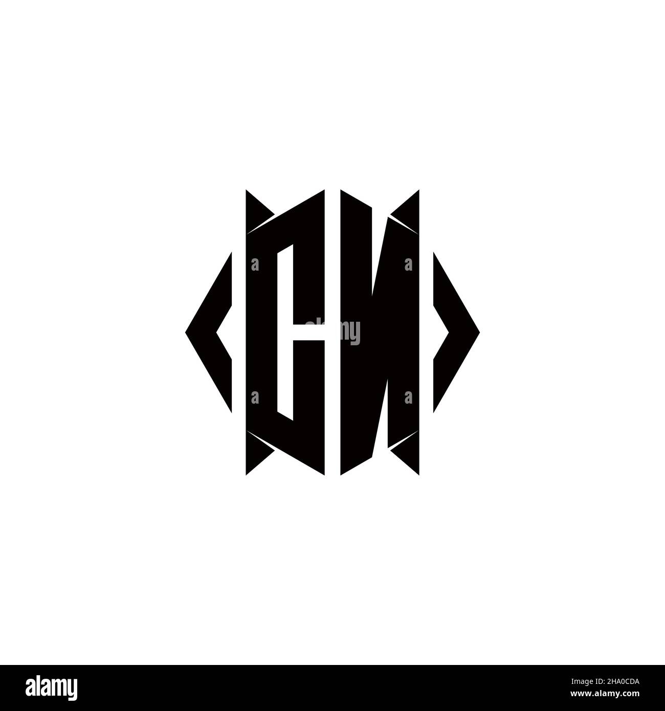 CN Logo monogram with shield shape designs template vector icon modern ...