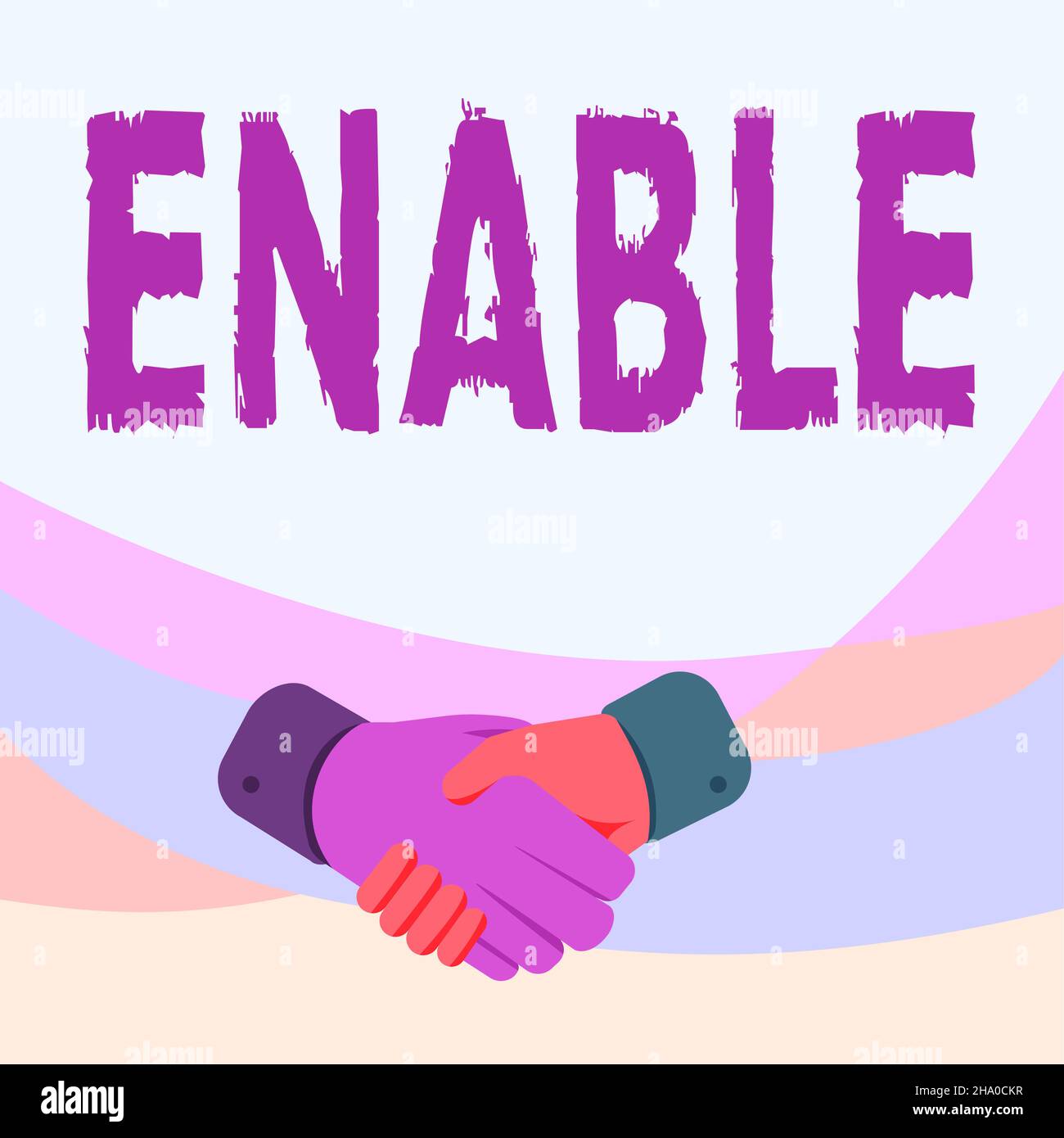 Text sign showing Enable. Business idea give someone or something the ...