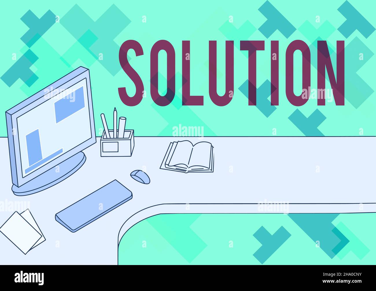 Conceptual caption Solution. Business idea a means of solving a problem ...