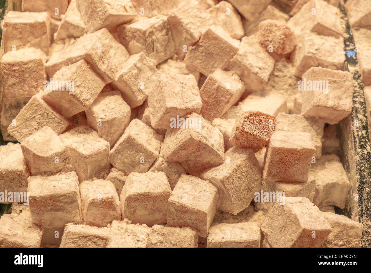 Turkish traditional candy delight in the bazaar Stock Photo - Alamy