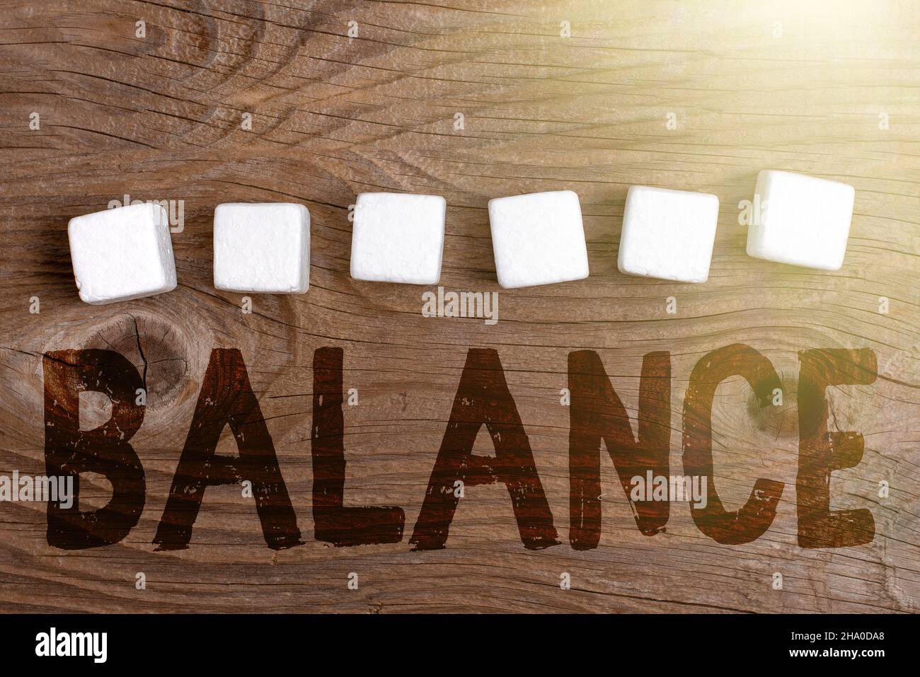 Text caption presenting Balance. Word Written on a state of equilibrium ...