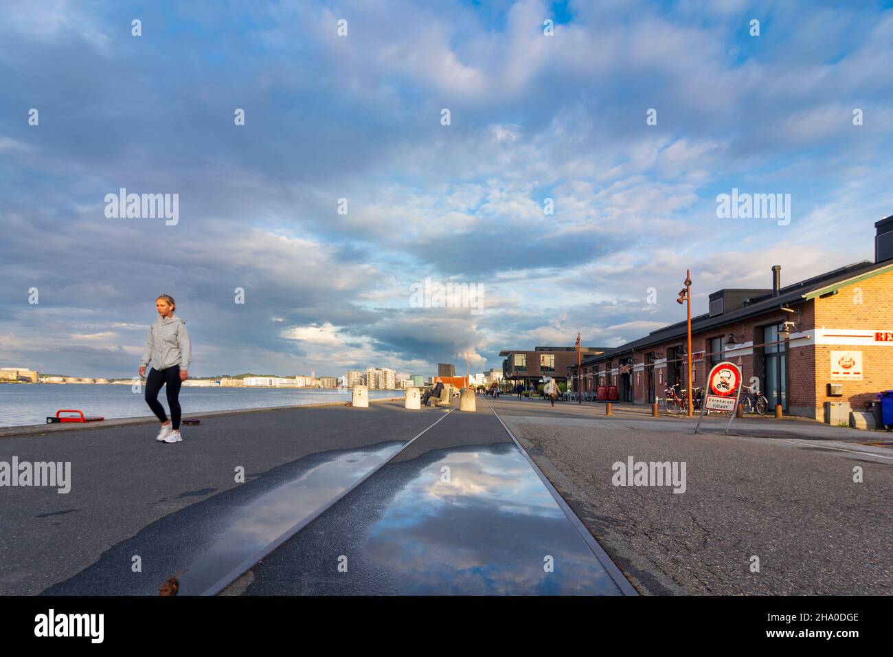 Aalborg: waterfront at Limfjord, in Aalborg, Jylland, Jutland, Denmark ...