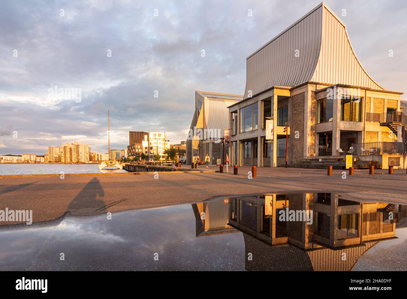 Aalborg: waterfront at Limfjord, Utzon Center, in Aalborg, Jylland ...