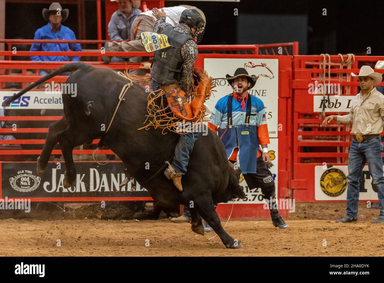 Bull Riding seen on Southeastern Circuit Finals Rodeo during the event ...