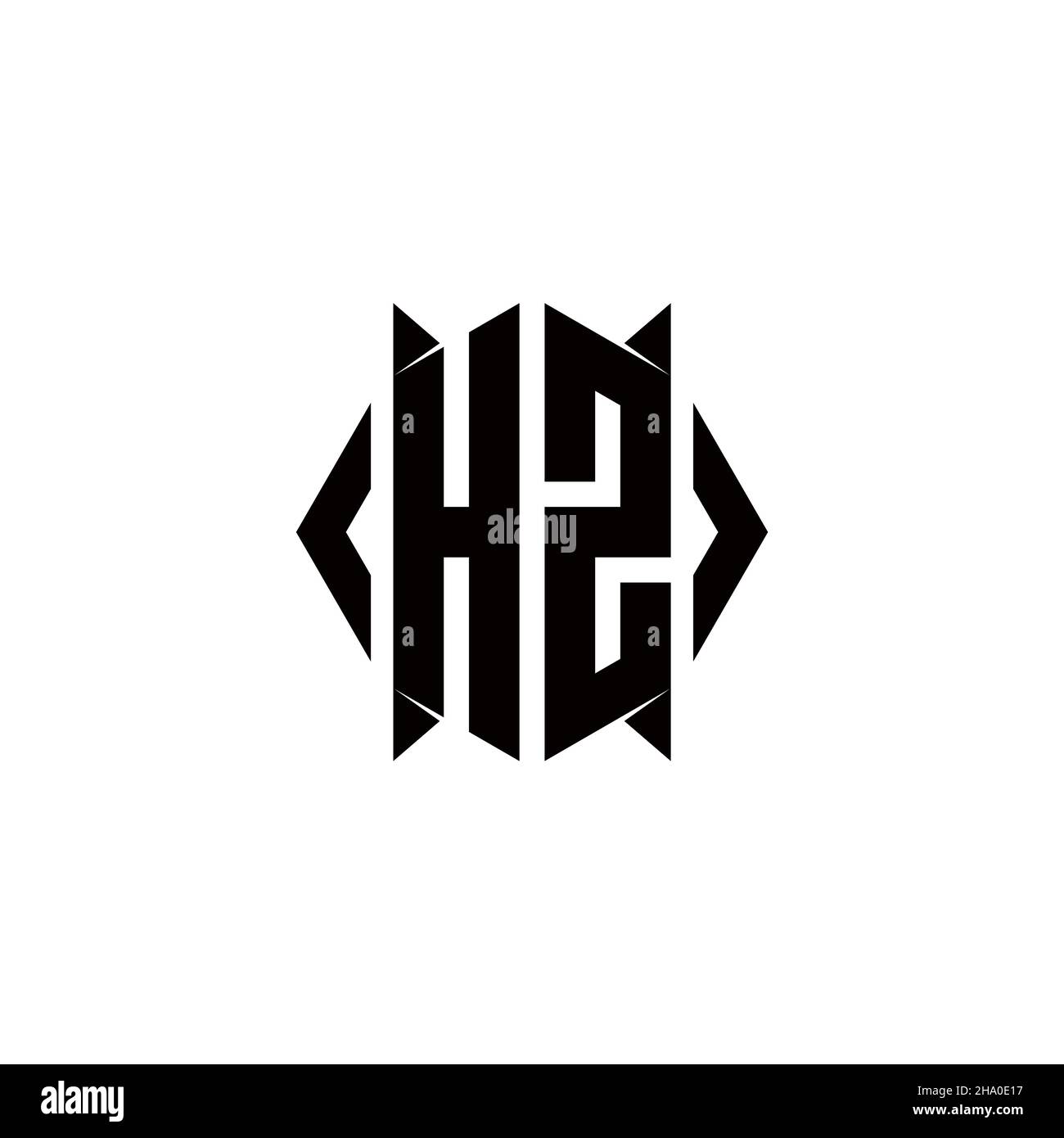 HZ Logo monogram with shield shape designs template vector icon modern Stock Vector Image & Art ...