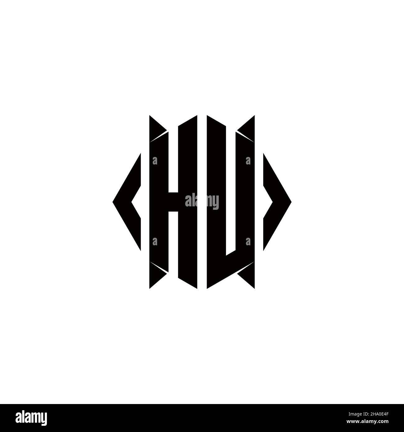 HU Logo monogram with shield shape designs template vector icon modern Stock Vector Image & Art ...