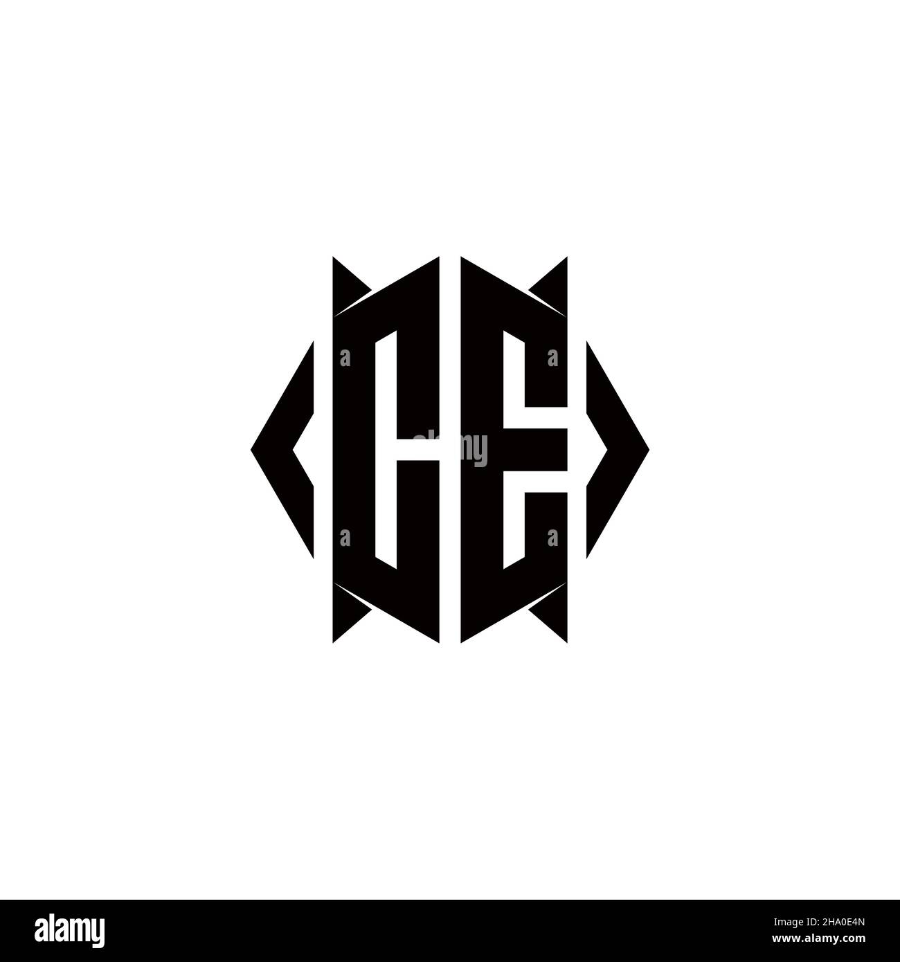 CE Logo monogram with shield shape designs template vector icon modern ...