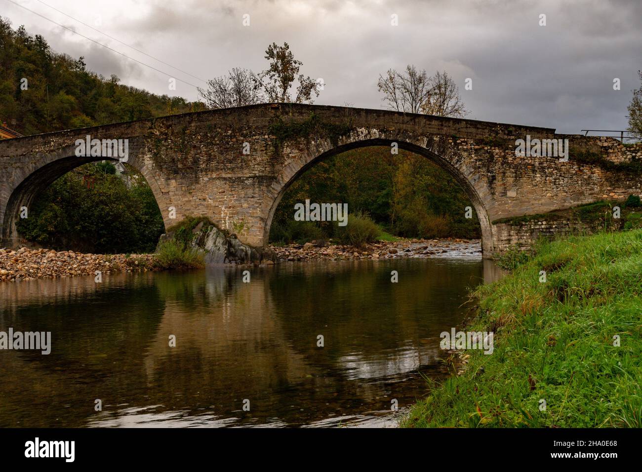 Roman Bridge of Arco, Asturias Stock Photo - Alamy