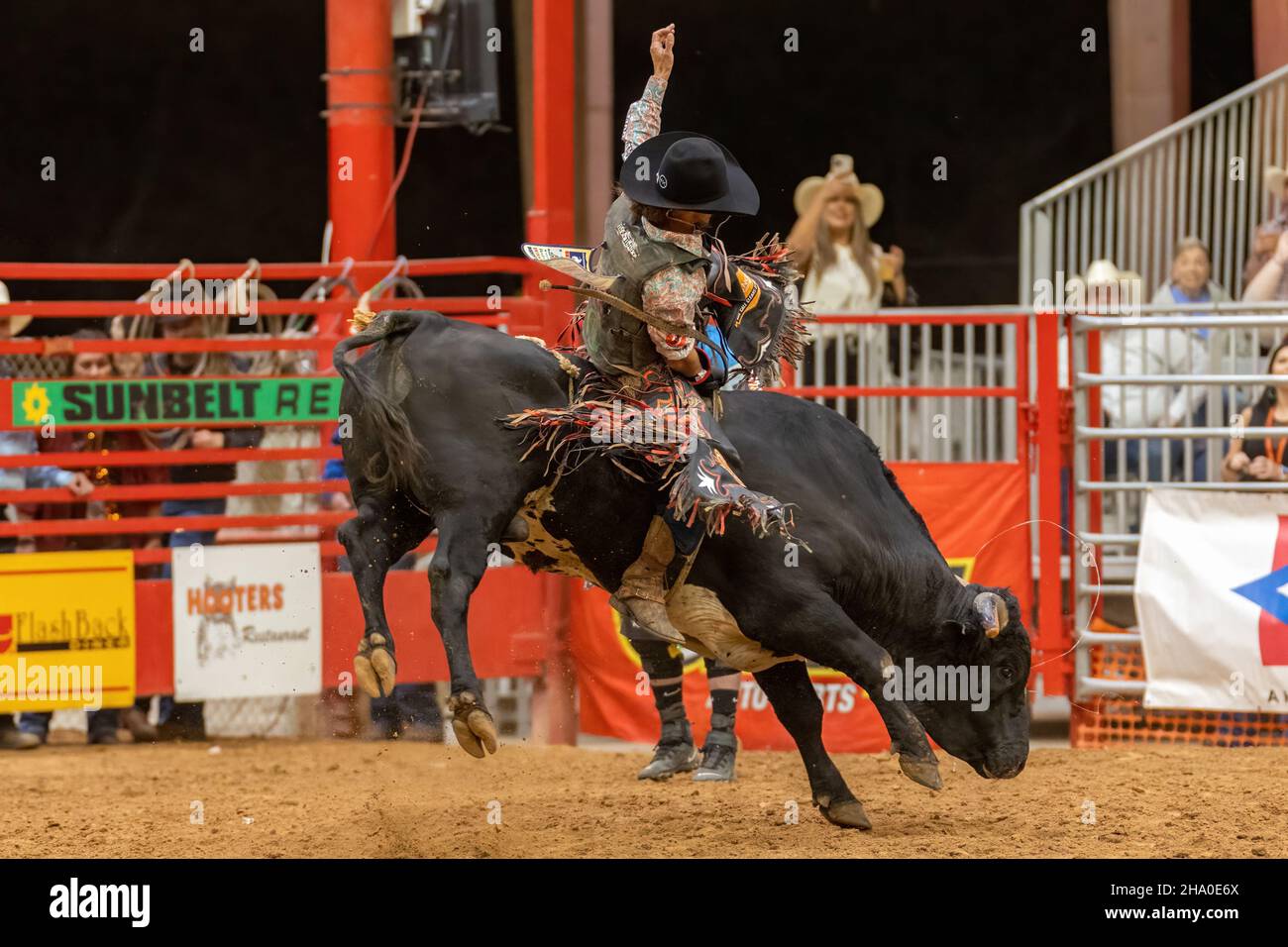 Bull Riding seen on Southeastern Circuit Finals Rodeo during the event ...