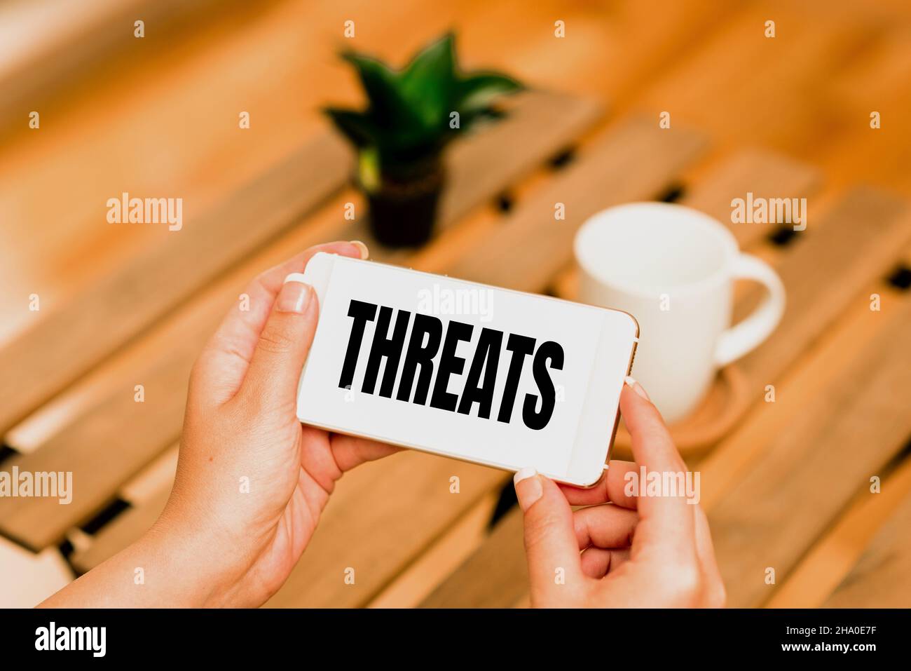 Inspiration showing sign Threats. Concept meaning Statement of an ...