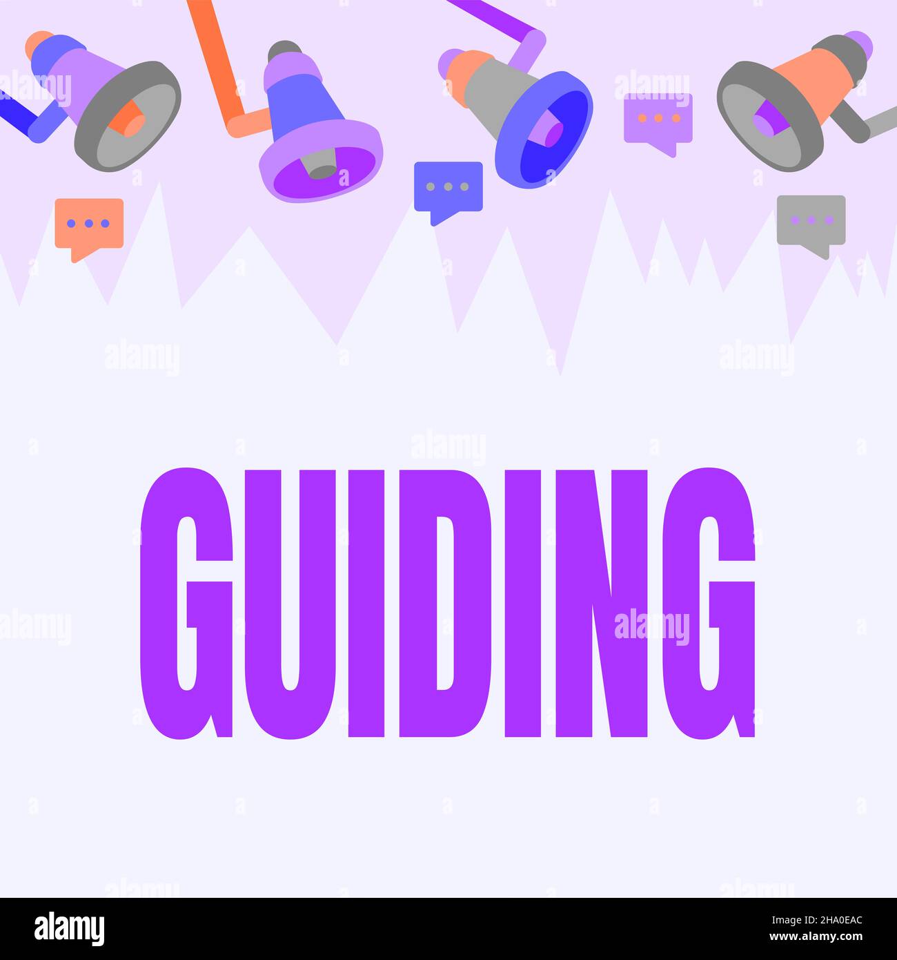 Hand writing sign Guiding. Concept meaning to show someone how to do ...