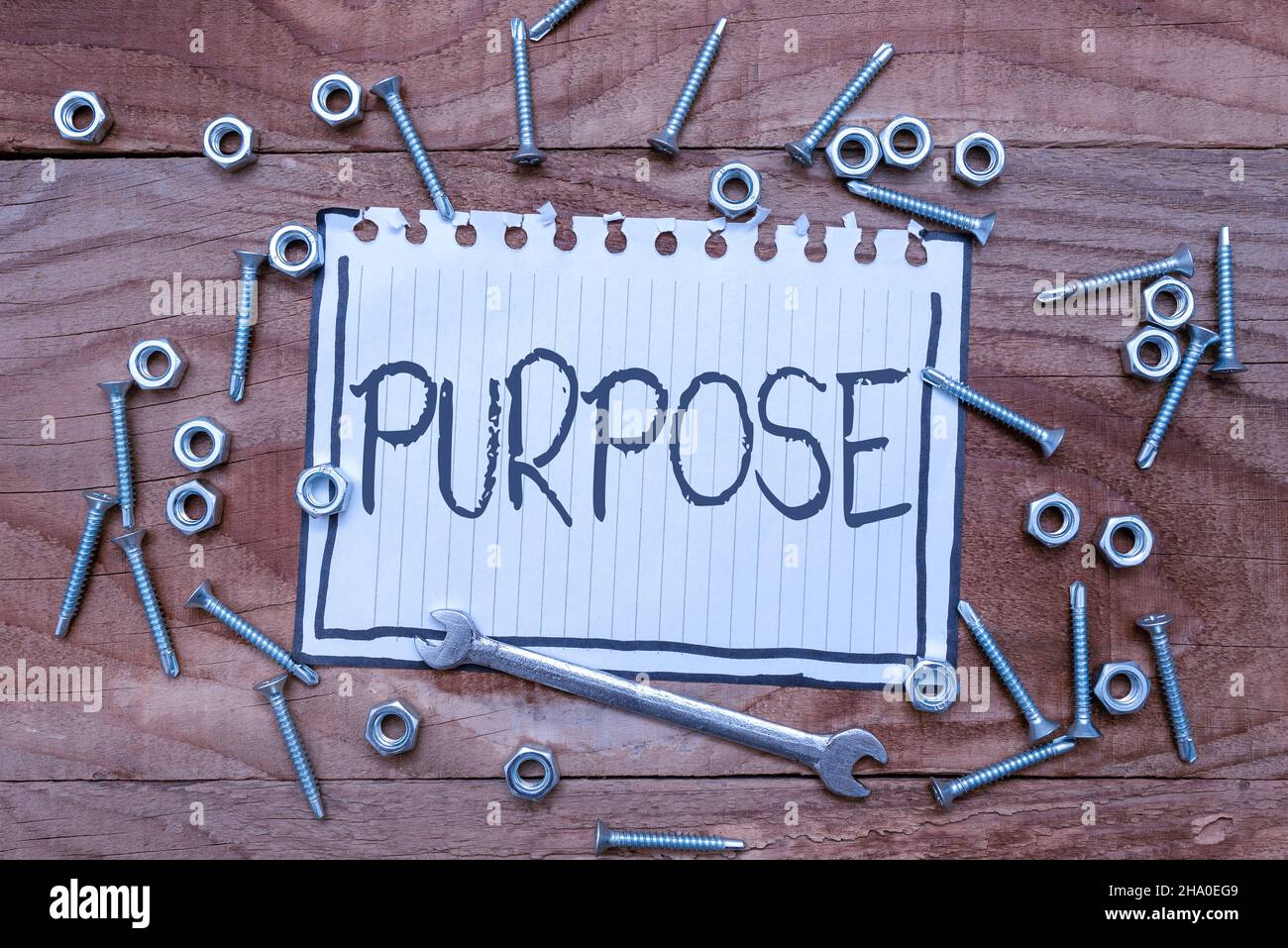 Sign displaying Purpose. Business showcase The reason for which ...