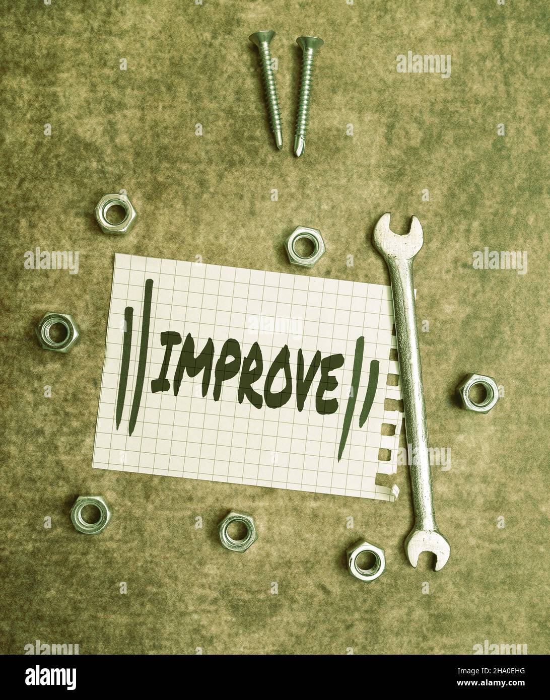 Writing displaying text Improve. Concept meaning Make become better ...