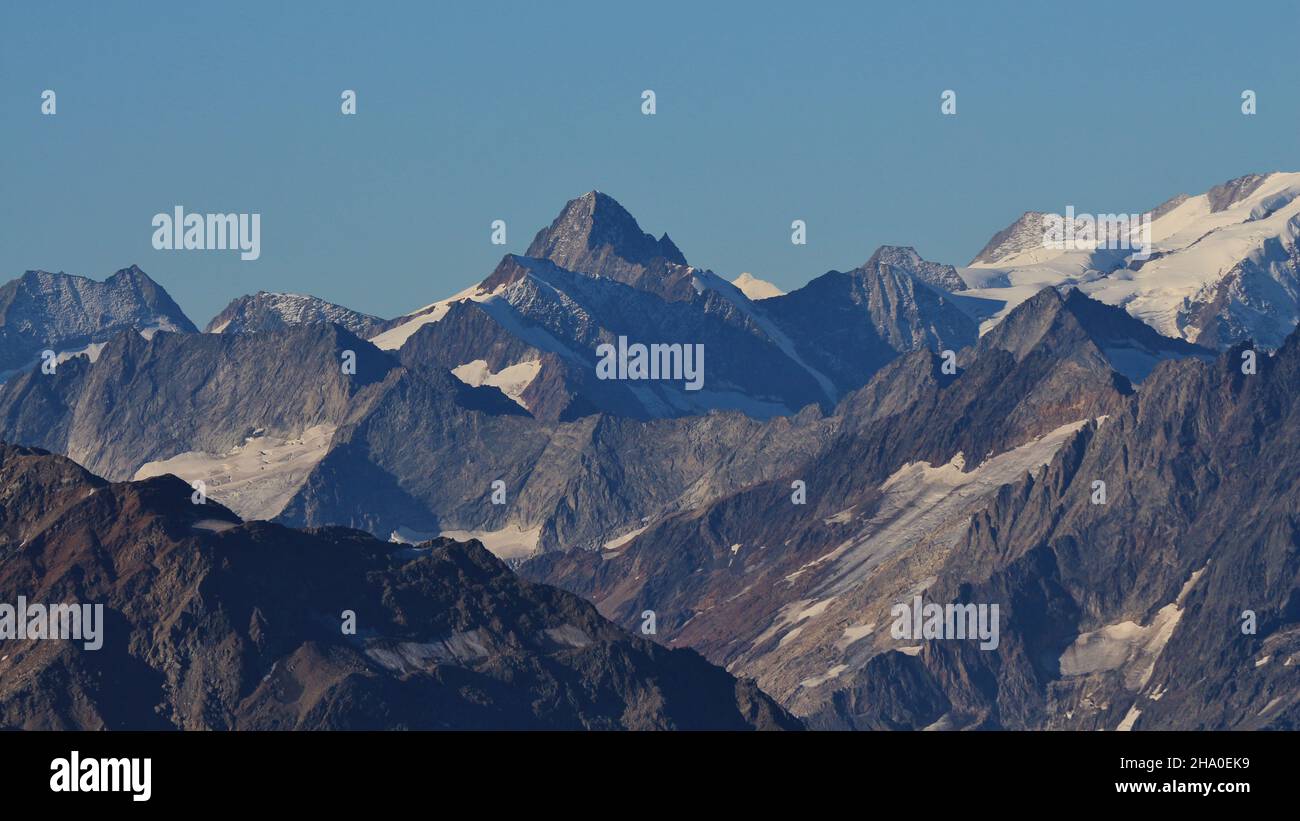 Beautiful shaped mountain seen from Mount Titlis Stock Photo - Alamy