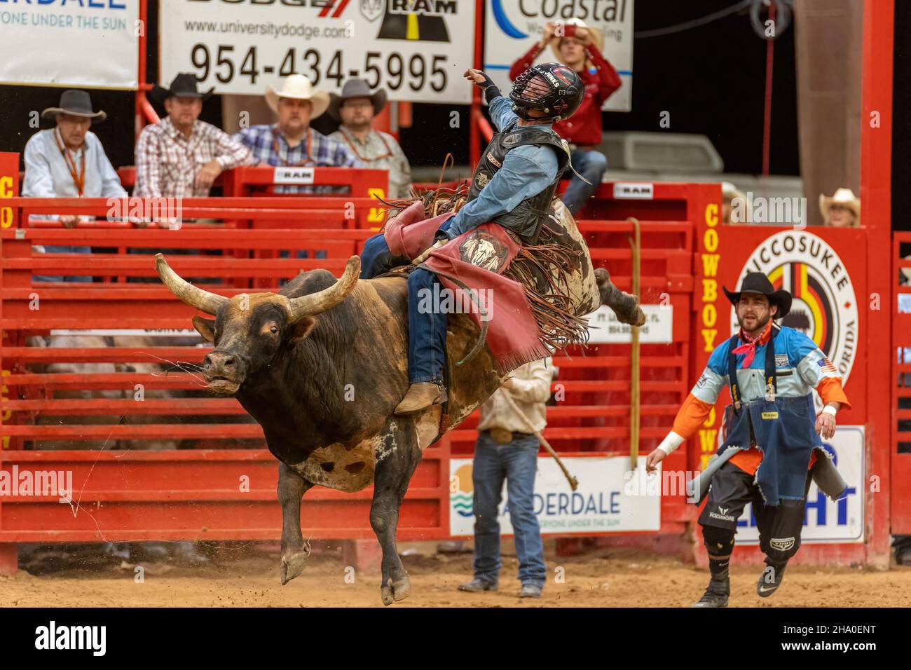 Bull Riding seen on Southeastern Circuit Finals Rodeo during the event ...