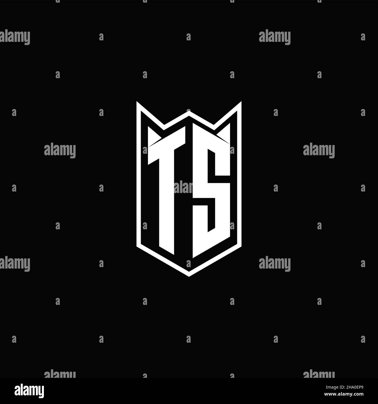 TS Logo monogram with shield shape designs template vector icon modern Stock Vector Image & Art ...