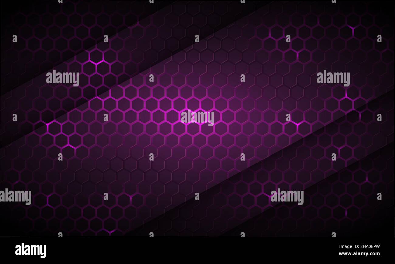 Dark violet technology hexagonal purple background Stock Vector Image ...