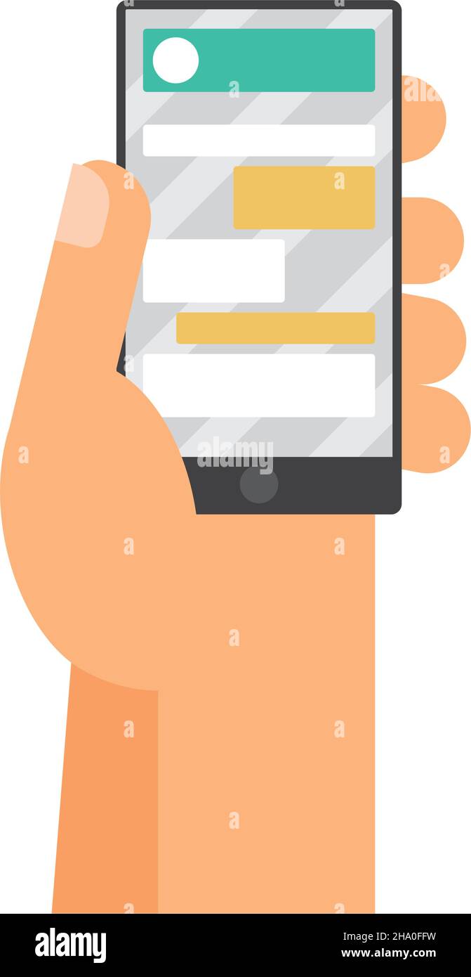 hand with smartphone device tech Stock Vector Image & Art - Alamy