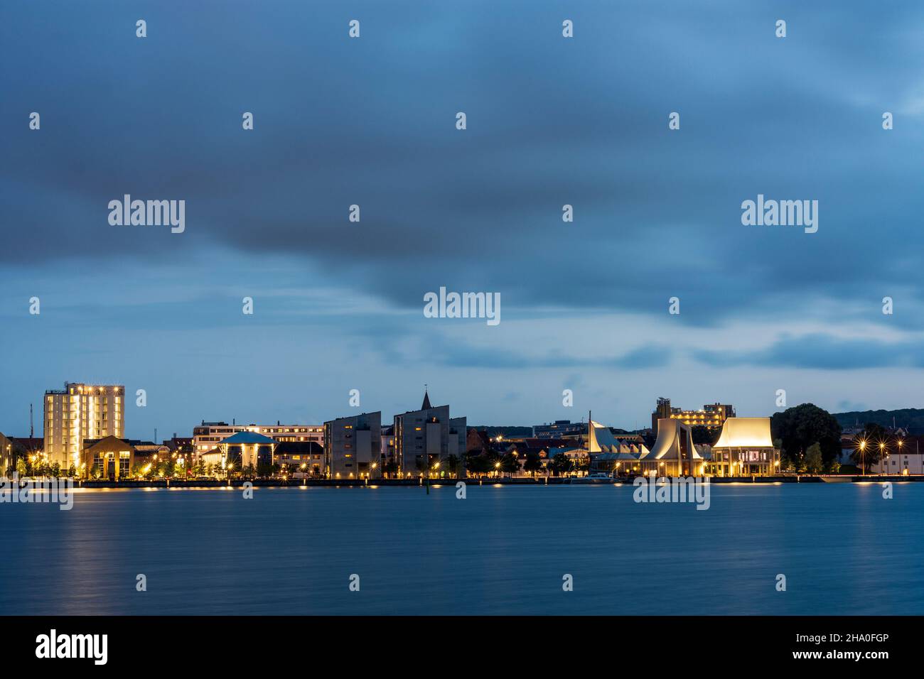 Aalborg: waterfront at Limfjord, Utzon Center, in Aalborg, Jylland ...