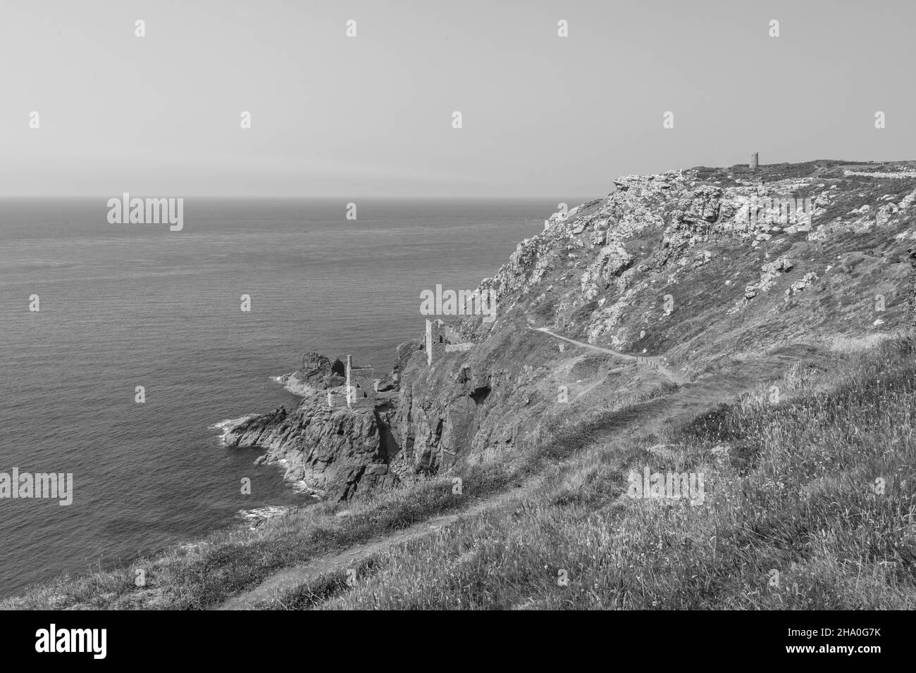 The Crowns engine houses at Botallack mine in Cornwall Stock Photo - Alamy