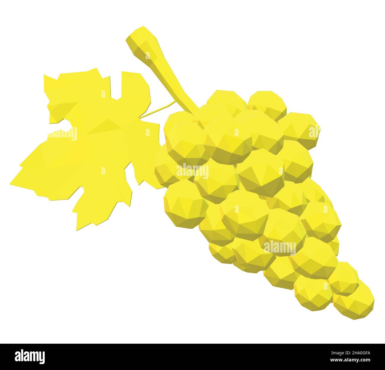 Solid Yellow Bunch of Grapes Decoration Figurine Stock Vector Image ...
