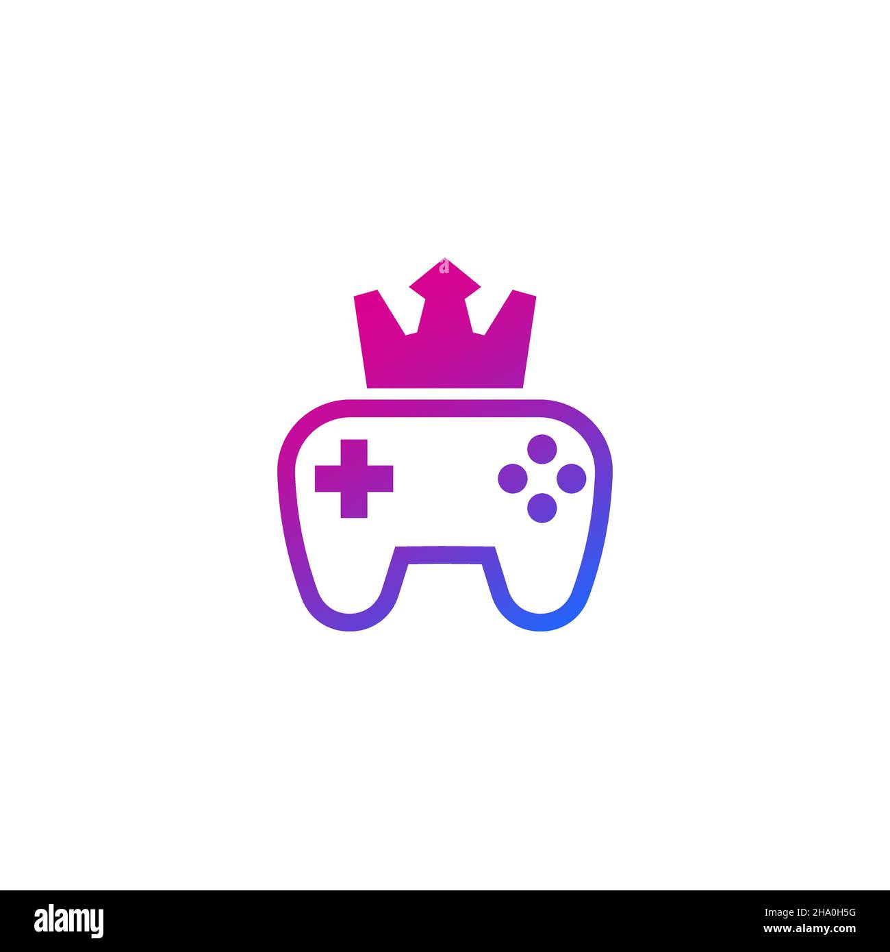 games logo with gamepad and crown, vector Stock Vector Image & Art - Alamy