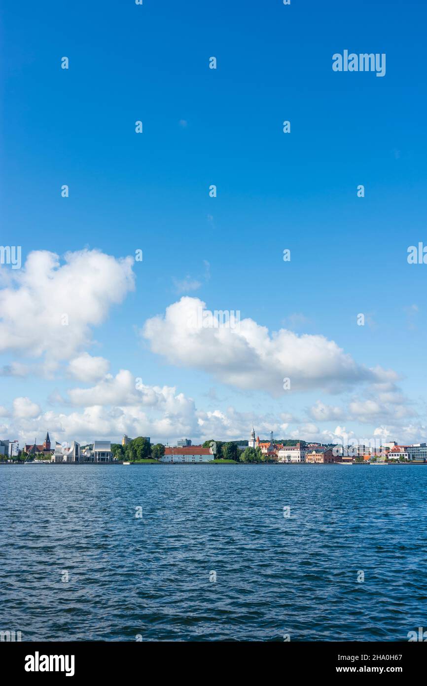 Aalborg: waterfront at fjord Limfjord, city center, in Aalborg, Jylland ...