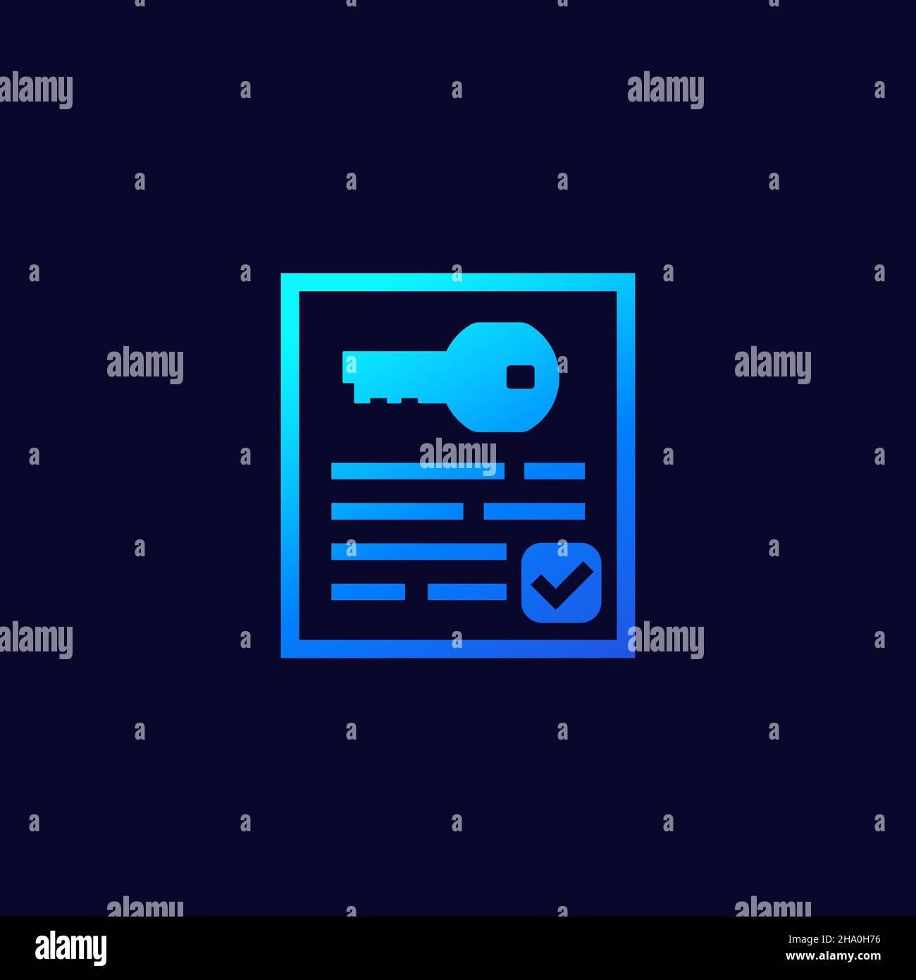 Key and document icon for web Stock Vector Image & Art - Alamy