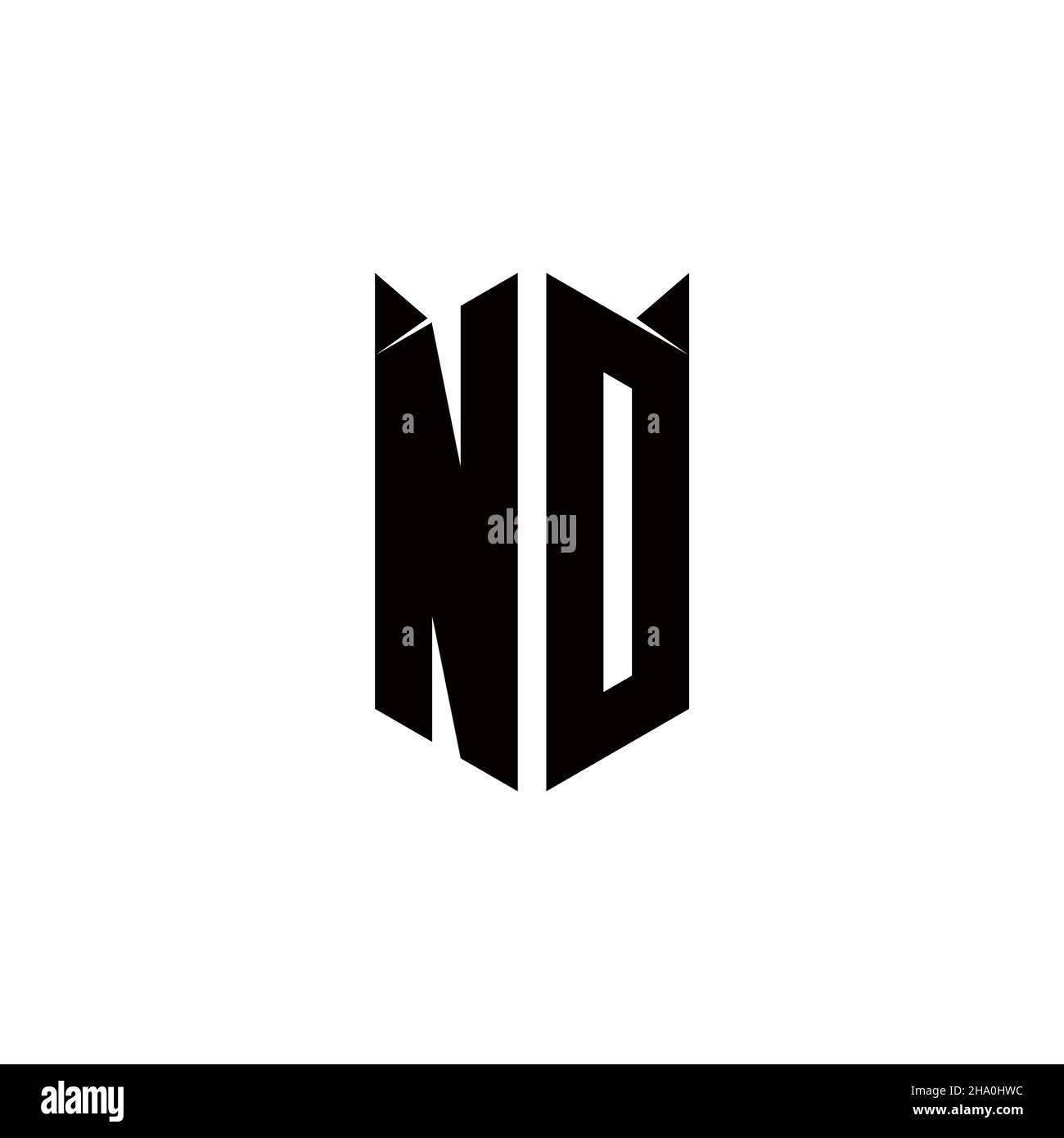 ND Logo monogram with shield shape designs template vector icon modern ...