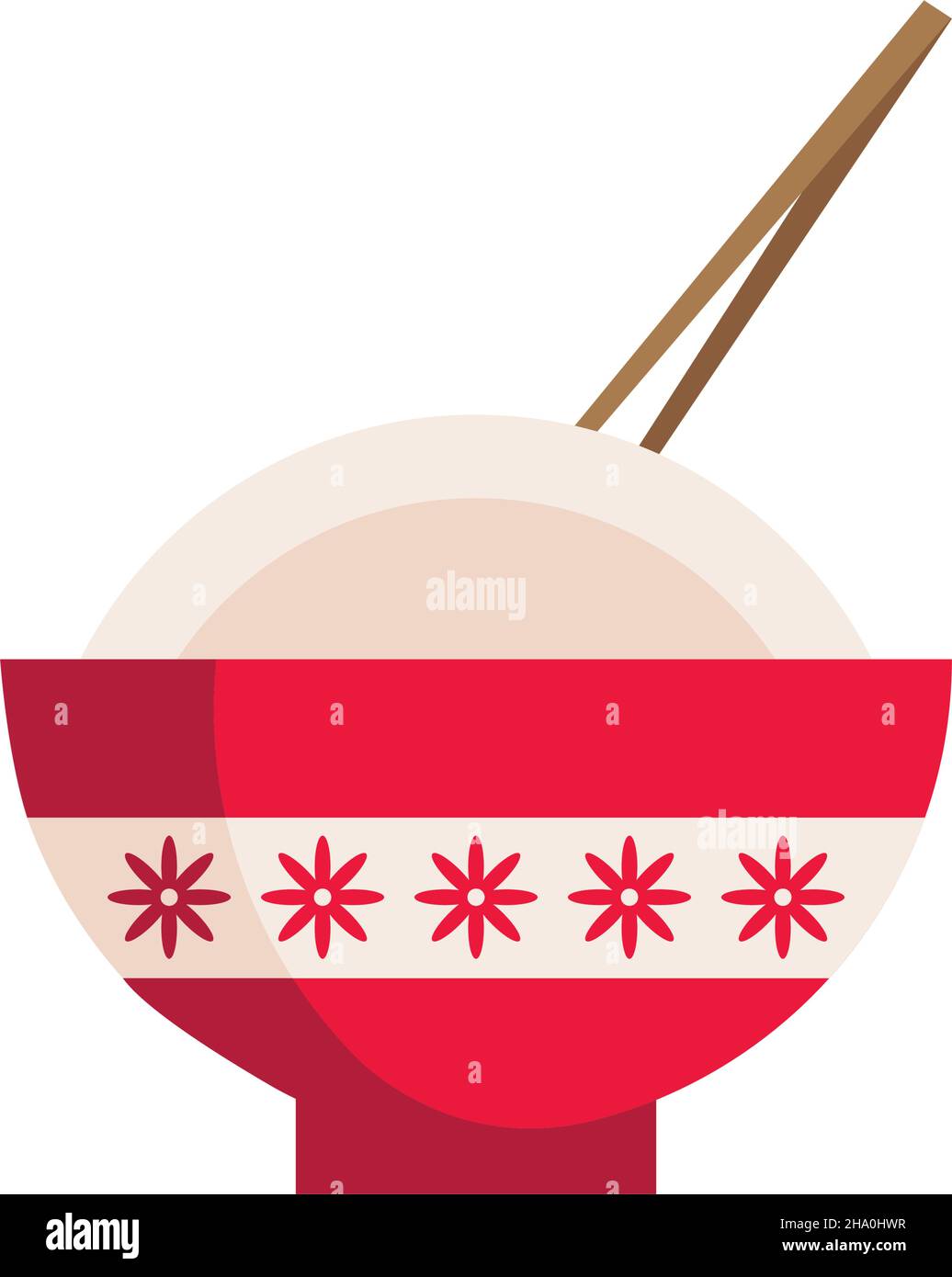 chinese rice food with chopsticks Stock Vector Image & Art - Alamy